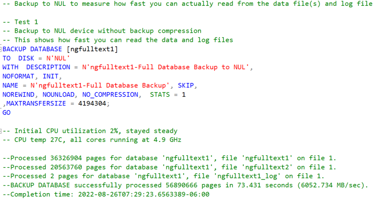 Improving Sql Server Database Backup Performance Glenn S Sql Server